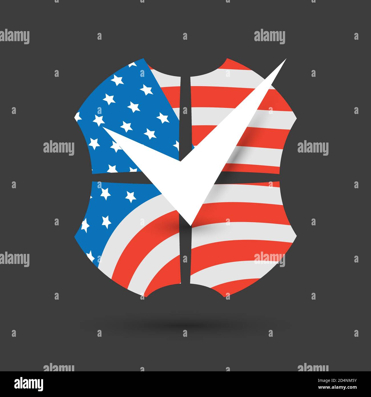 USA election with the shield and checkbox Stock Vector Image & Art - Alamy