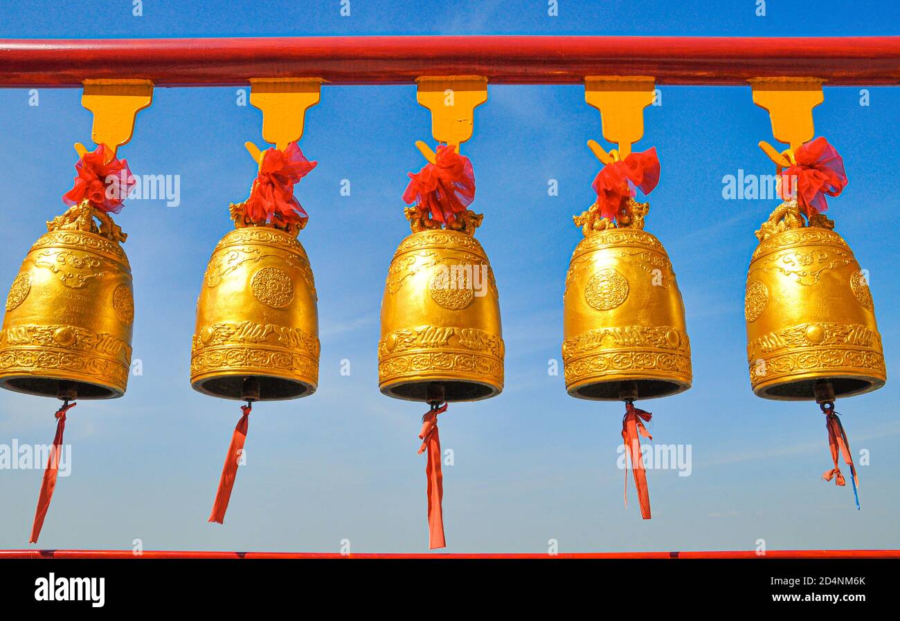 Buddhist temple bells hi-res stock photography and images - Alamy