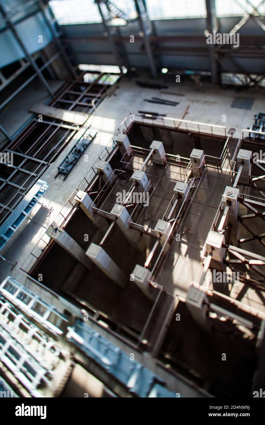 Glass factory Darkhan. New industrial building construction. Assembling ...