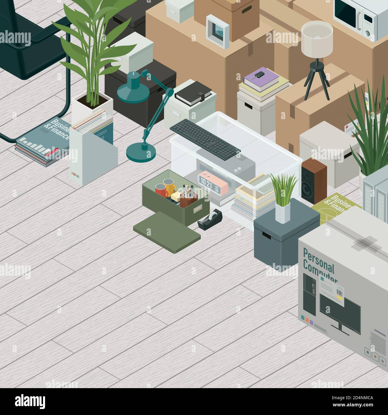 Packing for home relocation: isometric objects, electronics and ...