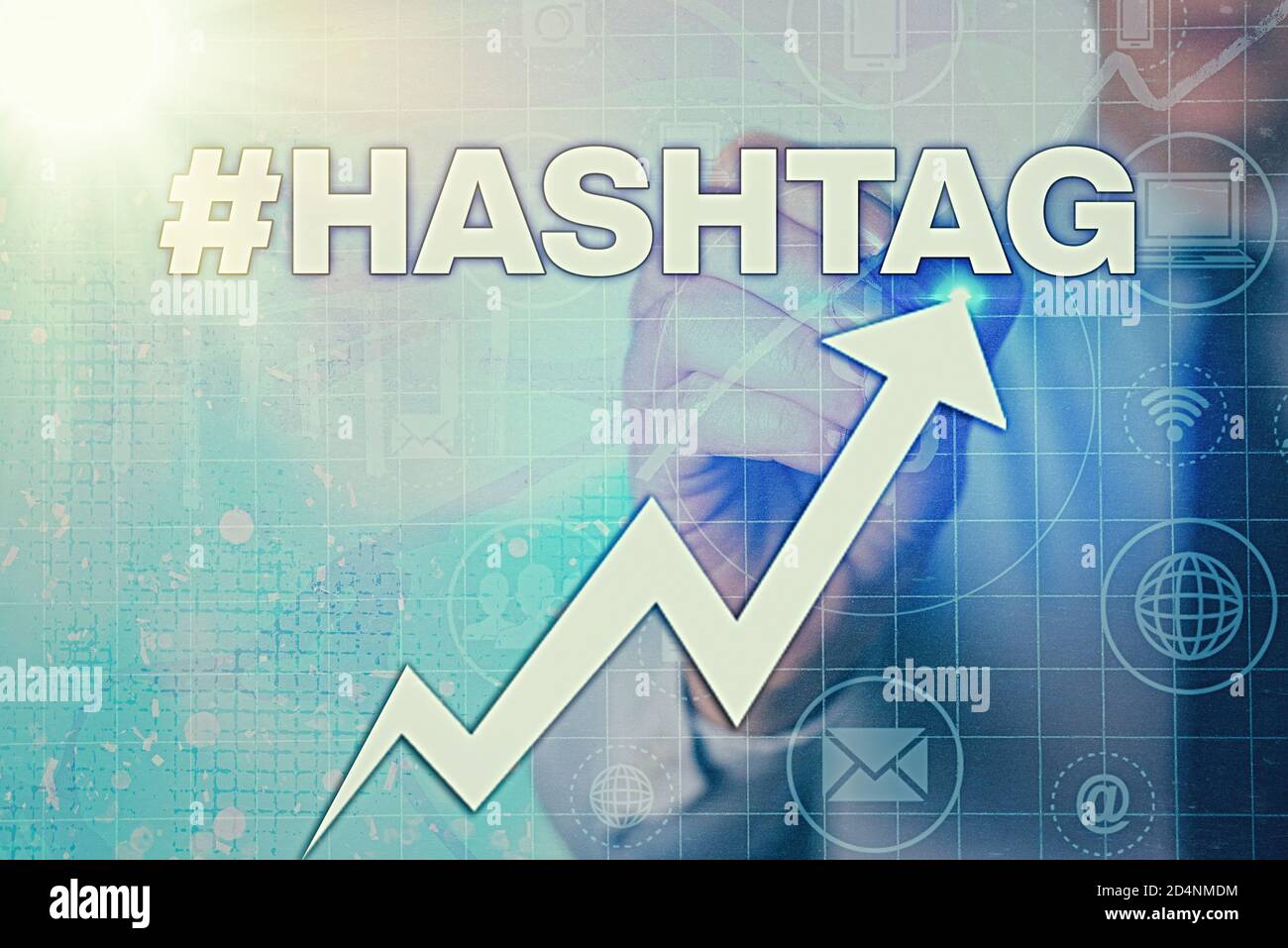 Writing note showing Hashtaghashtag. Business concept for word preceded ...