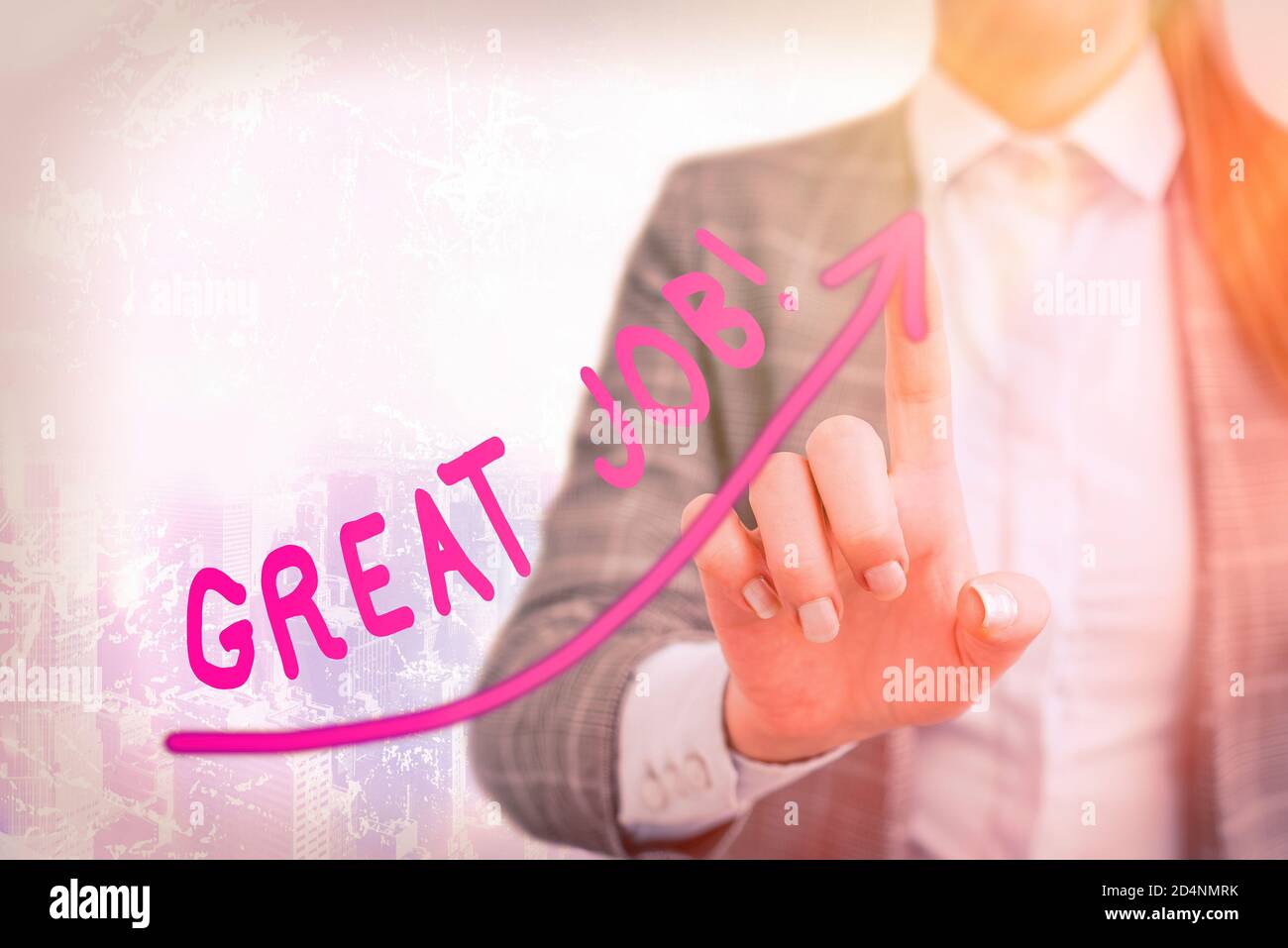Conceptual hand writing showing Great Job. Concept meaning said for ...
