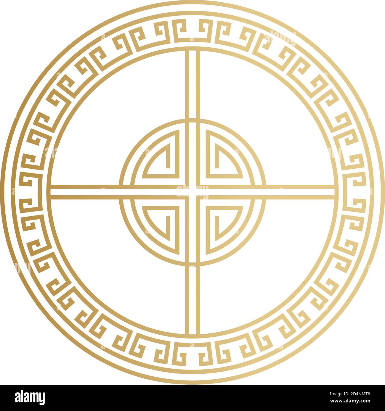 Chinese symbol seal stamp gold design, China culture asia and oriental ...