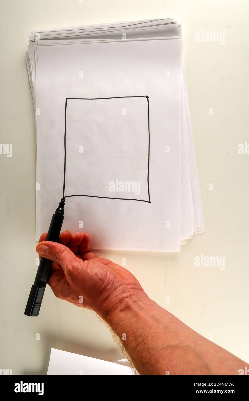 Close-up of sheet with drawing Stock Photo - Alamy