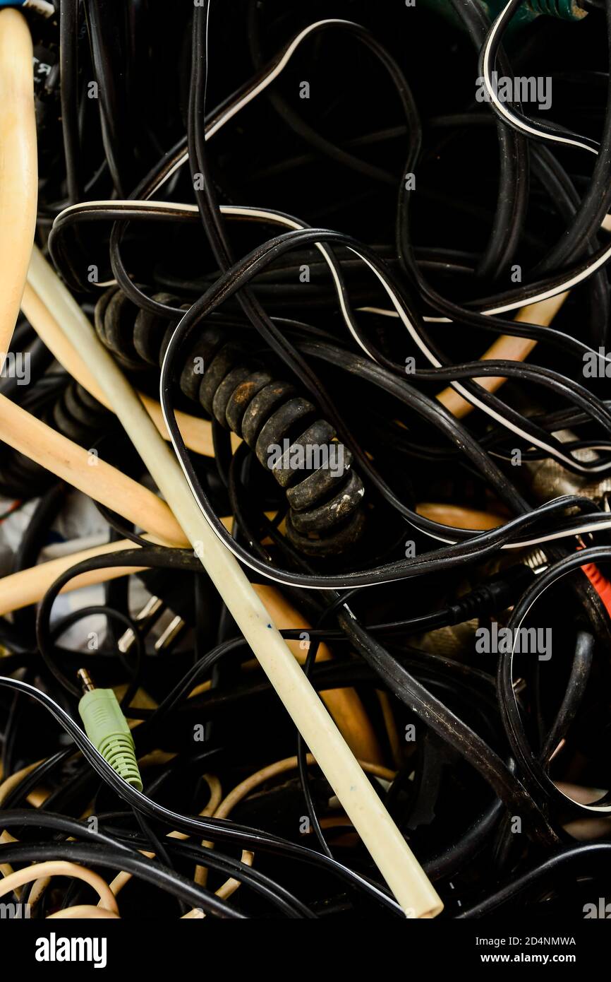 Electrical equipment cables Stock Photo - Alamy