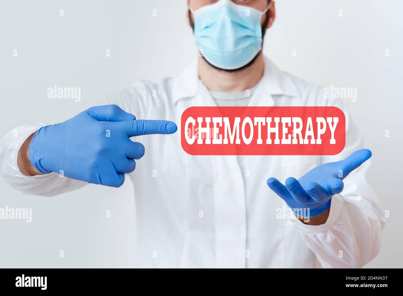 Text sign showing Chemotherapy. Business photo text the treatment of ...