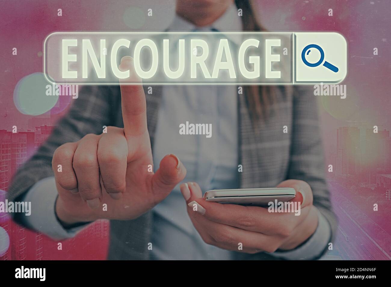 Conceptual hand writing showing Encourage. Concept meaning to inspire ...