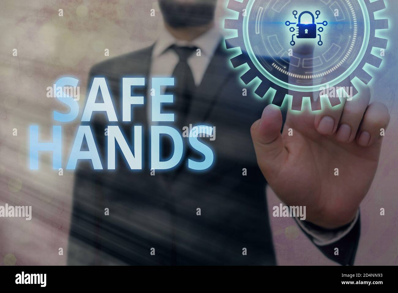 Writing note showing Safe Hands. Business concept for Ensuring the ...