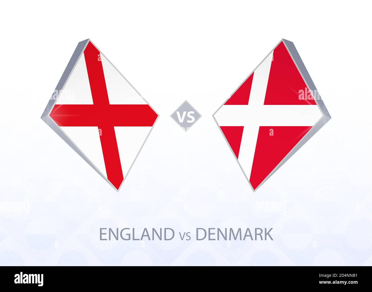 Europe football competition England vs Denmark, League A, Group 2 ...