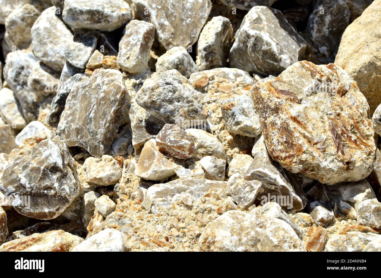 Natural gray gypsum stones. Gypsum stone is a soft sulfate mineral ...