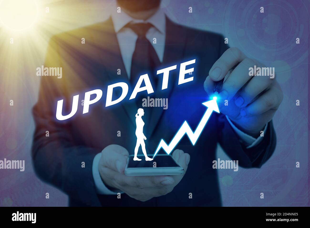 Writing note showing Update. Business concept for by adding Up to date ...