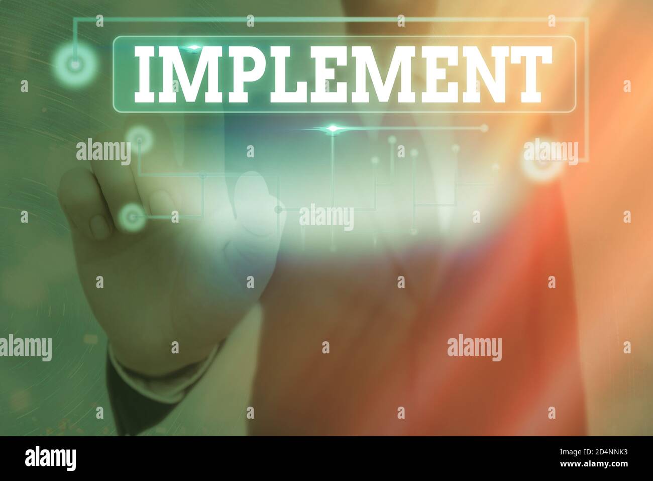 Conceptual hand writing showing Implement. Concept meaning to provide ...