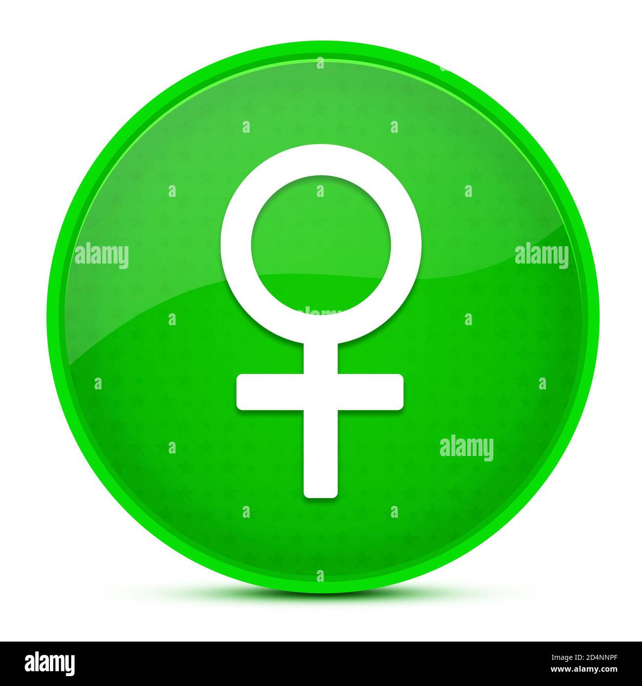 Female sign aesthetic glossy green round button abstract illustration ...