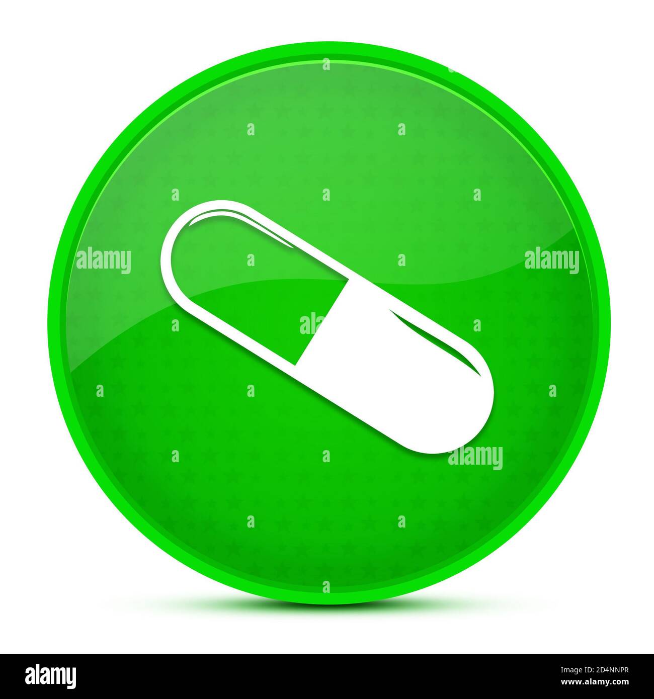 Pill aesthetic glossy green round button abstract illustration Stock ...