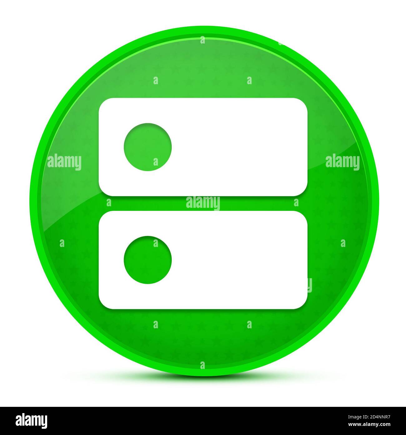 DNS aesthetic glossy green round button abstract illustration Stock ...