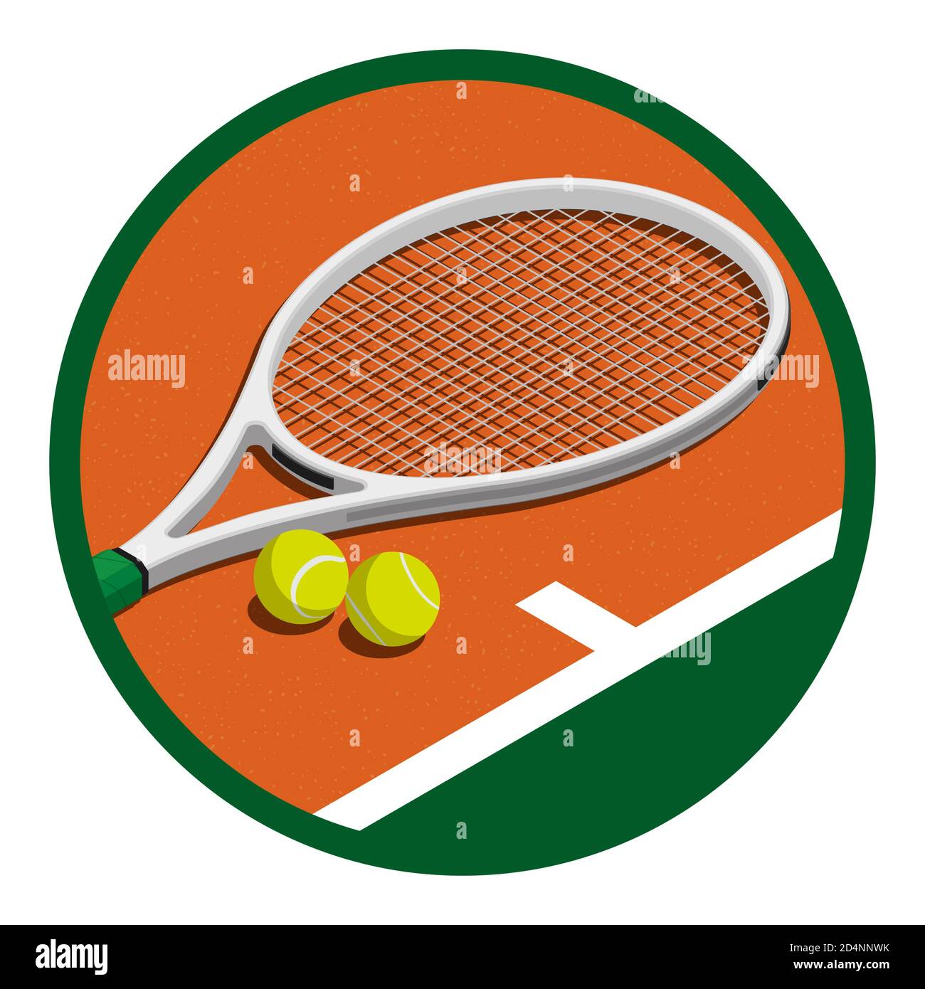 Tennis tournament symbol with racket and balls, sports and competition ...