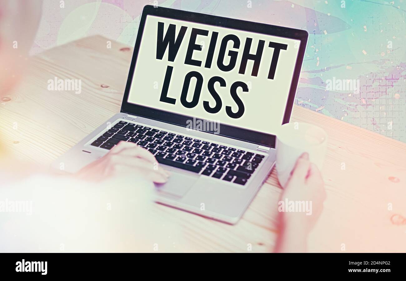 Word writing text Weight Loss. Business photo showcasing a reduction of ...