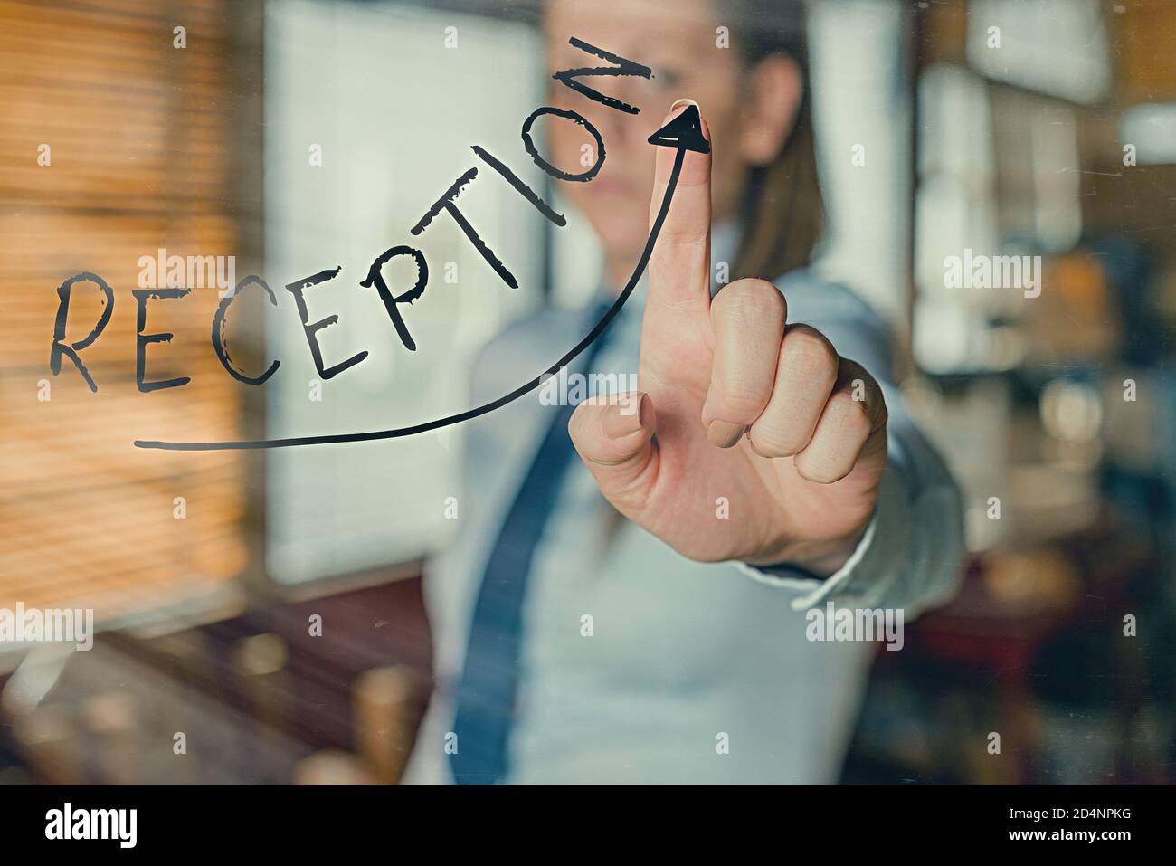 Text sign showing Reception. Business photo text social gathering often ...