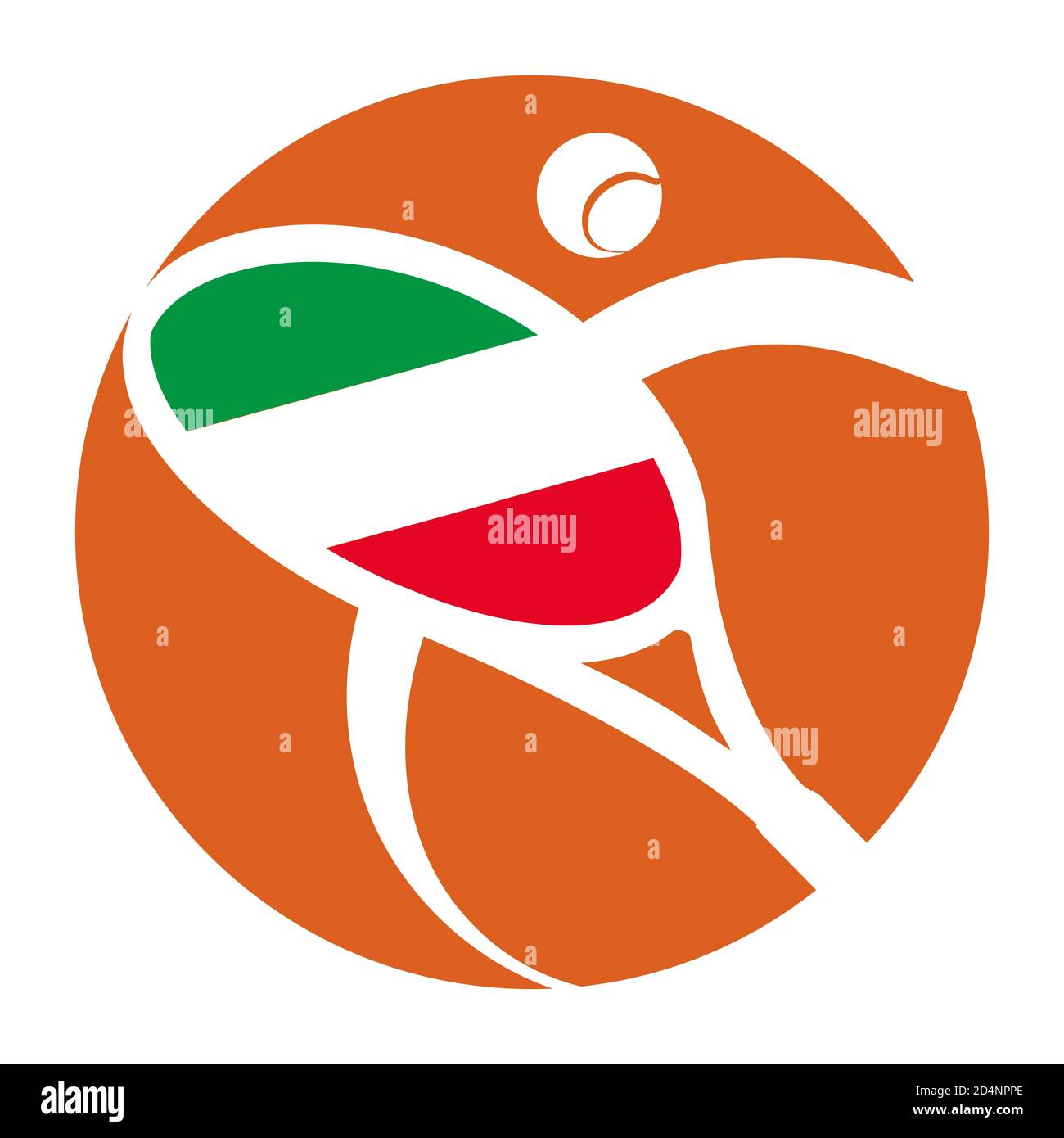 Tennis tournament icon with Italian flag, sports and competition ...
