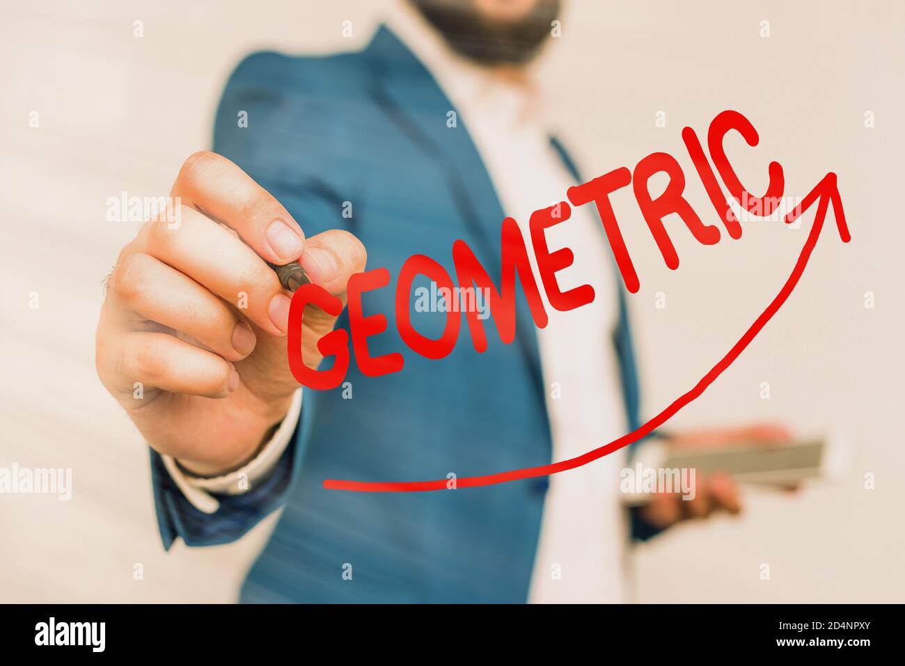 Writing note showing Geometric. Business concept for using straight or ...