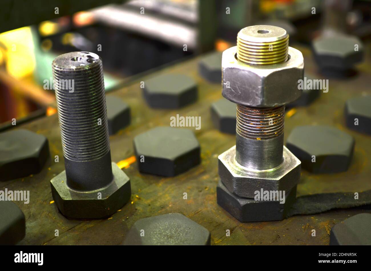 Background of screw bolts, Internal screw, bolts closeup, many screws ...