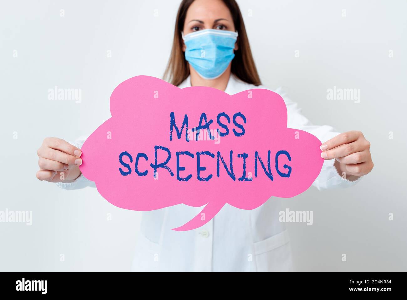 Handwriting text Mass Screening. Conceptual photo health evaluation ...
