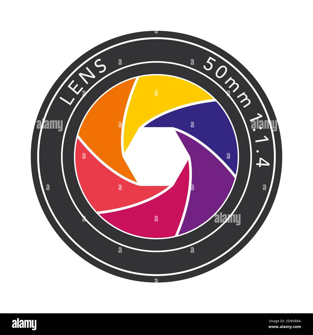 Camera lens aperture icon, photography concept Stock Photo - Alamy