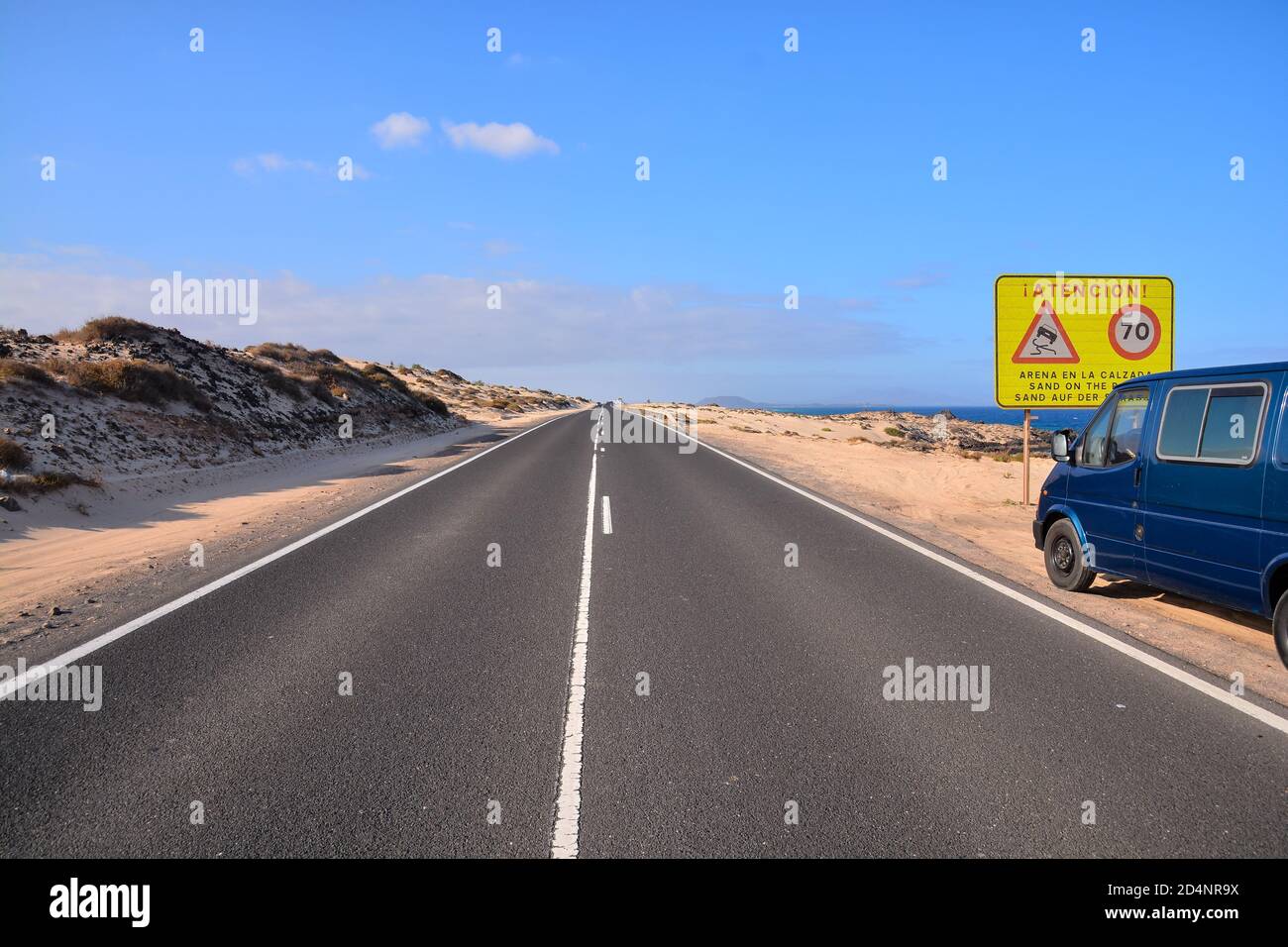 Long Lonely Road Stock Photo - Alamy