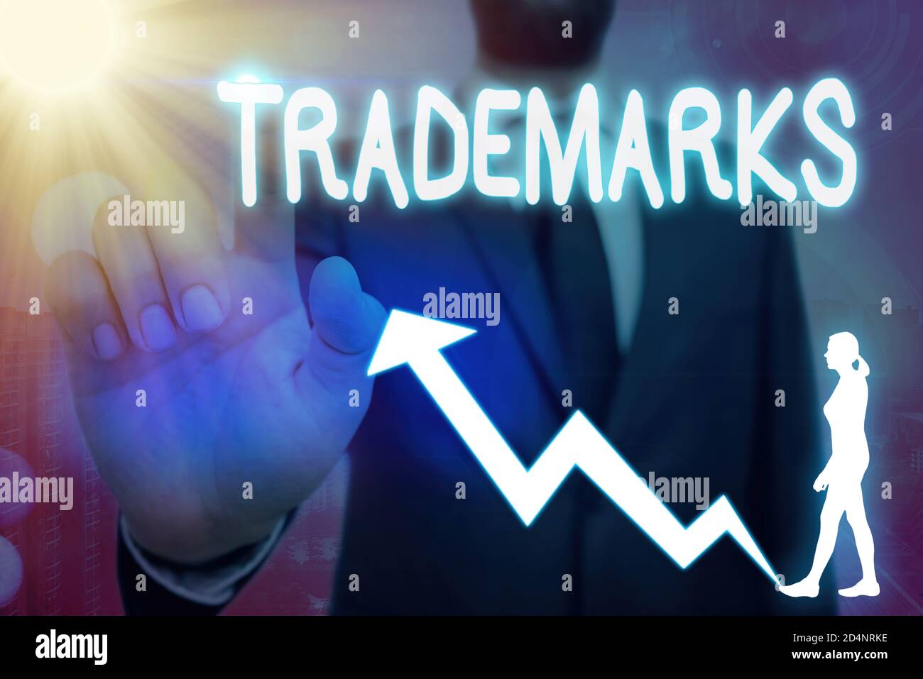 Conceptual hand writing showing Trademarks. Concept meaning legally ...
