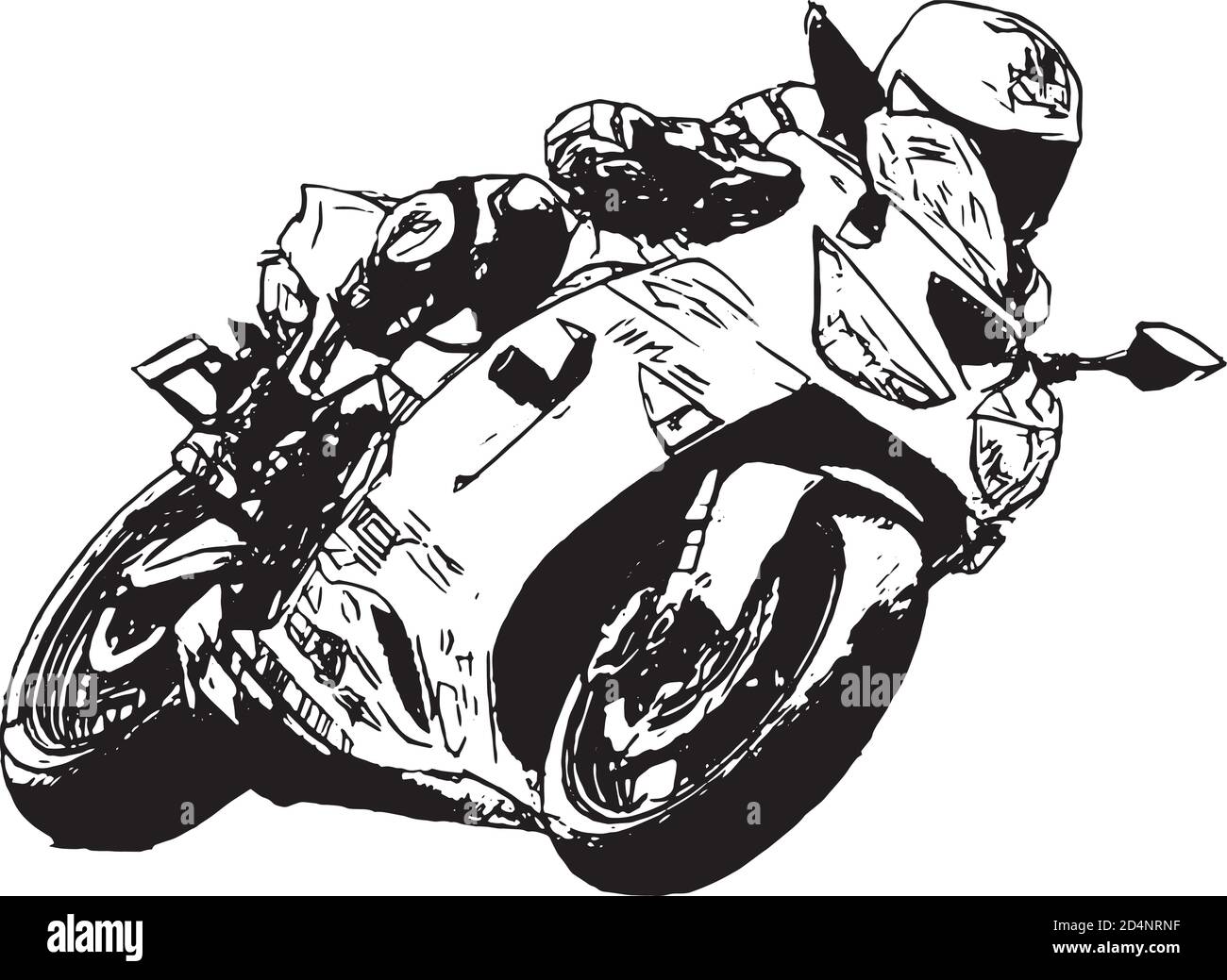 Vector motorcycle on white background Stock Vector Image & Art - Alamy