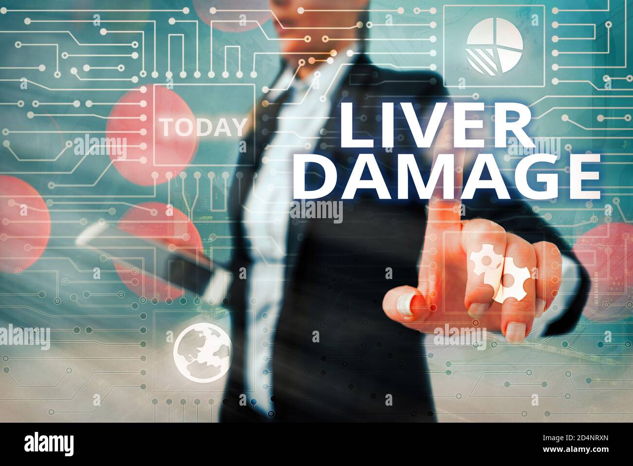 Writing note showing Liver Damage. Business concept for any disorder of ...