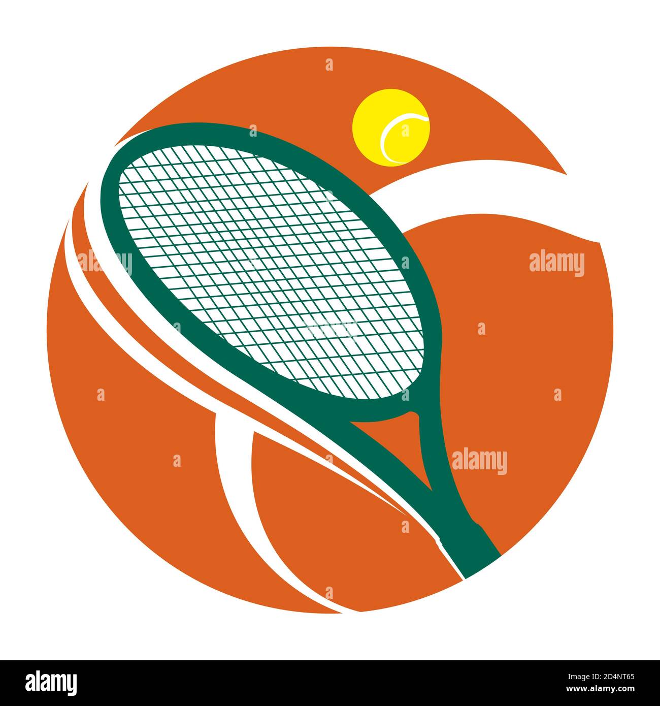 Tennis tournament icon with racket and ball: sports and competition ...