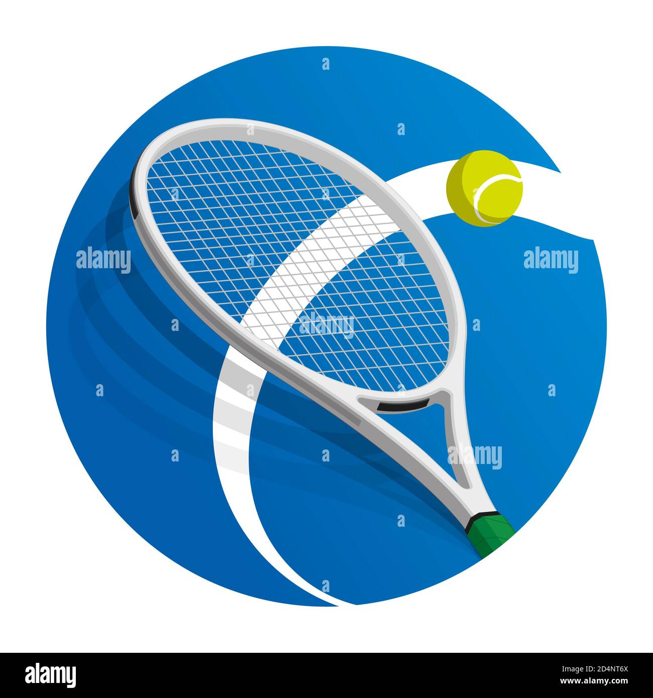 Tennis tournament icon with racket and ball: sports and competition ...