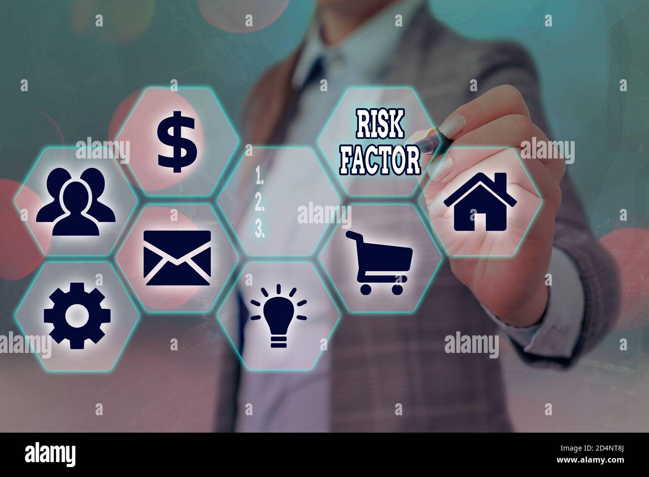 Conceptual hand writing showing Risk Factor. Concept meaning ...