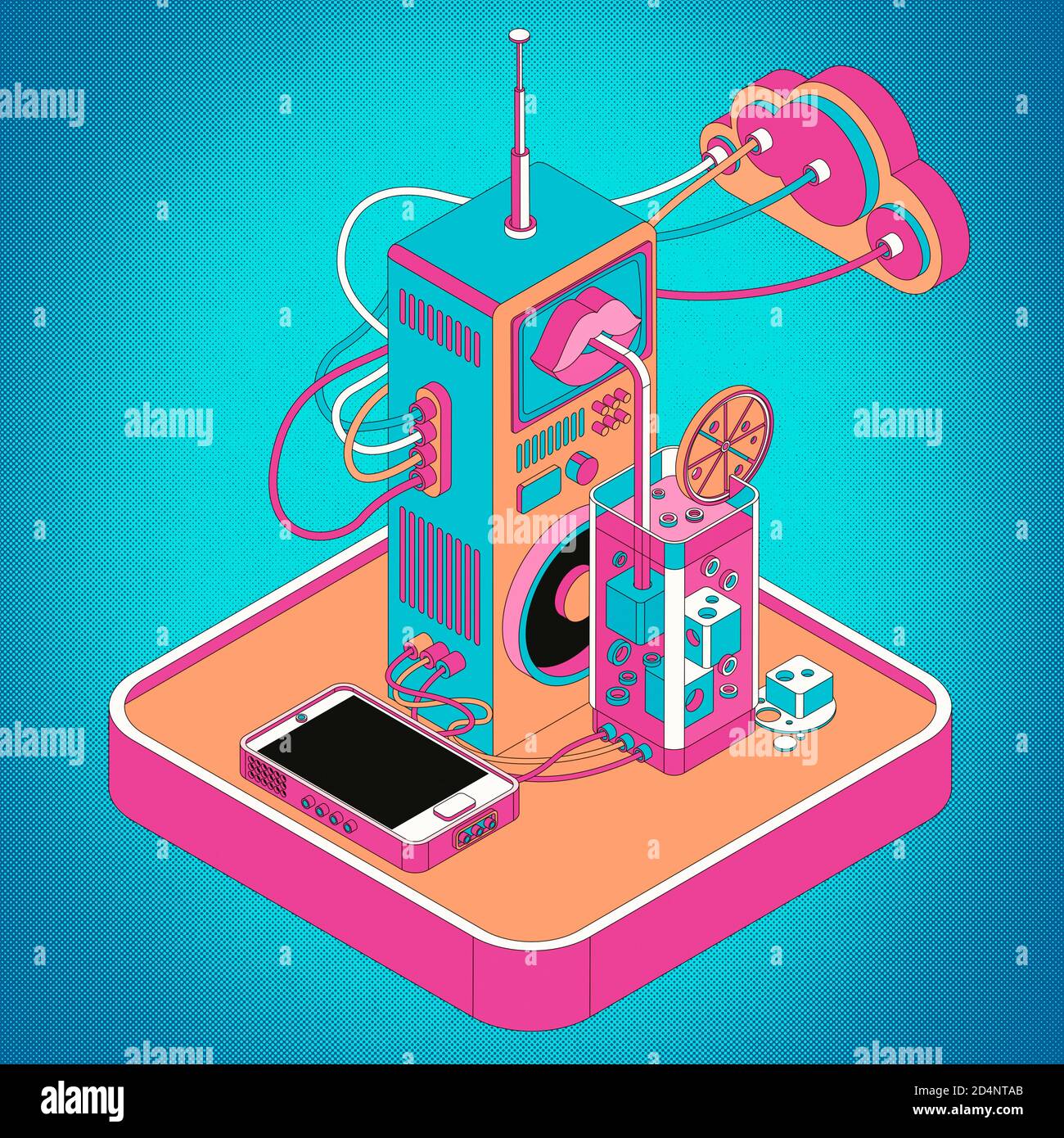 Funny vintage cordless telephone hi-res stock photography and images ...