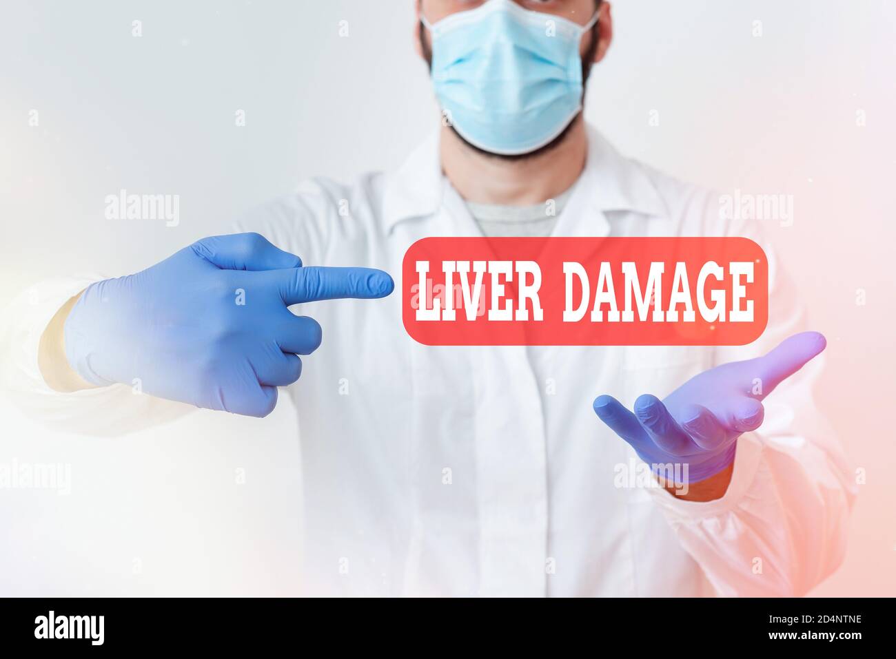 Text sign showing Liver Damage. Business photo text any disorder of the ...
