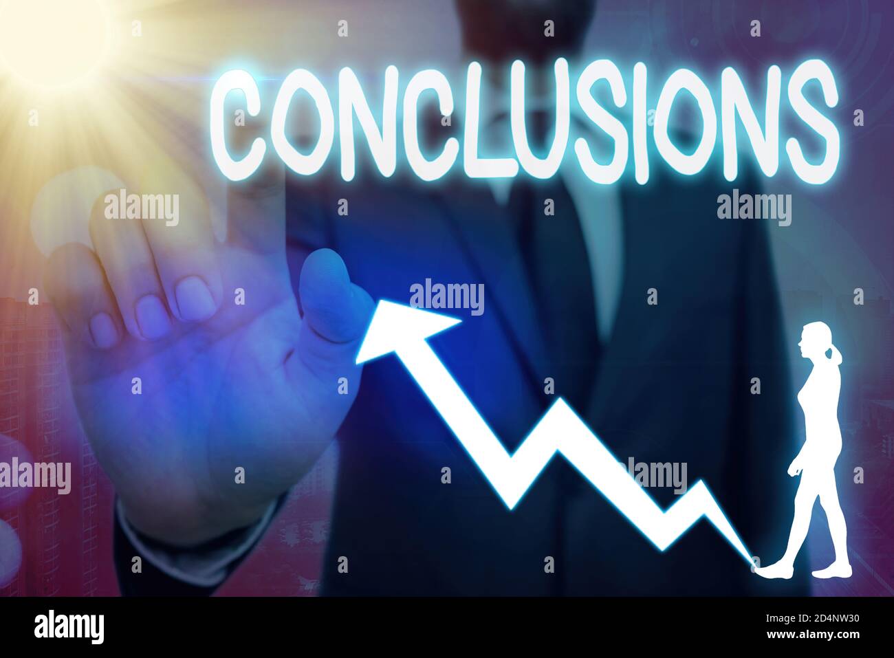 Conceptual hand writing showing Conclusions. Concept meaning ...