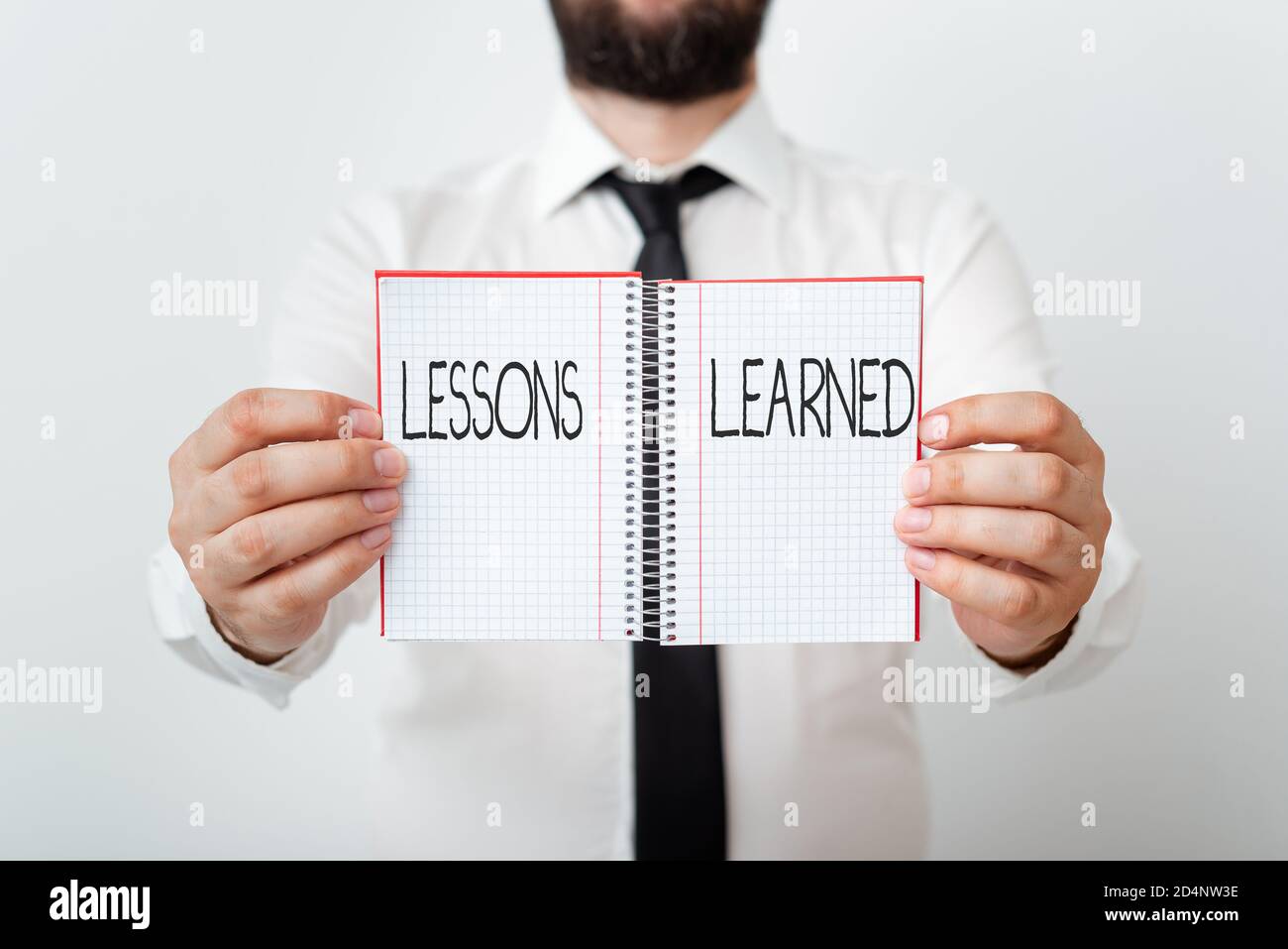 Word writing text Lessons Learned. Business photo showcasing the knowledge or understanding ...