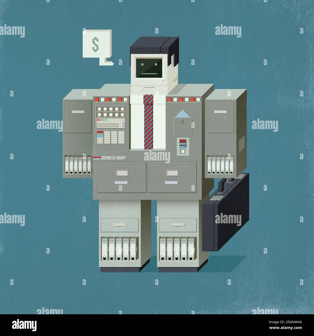 Funny robot holding money hi-res stock photography and images - Alamy