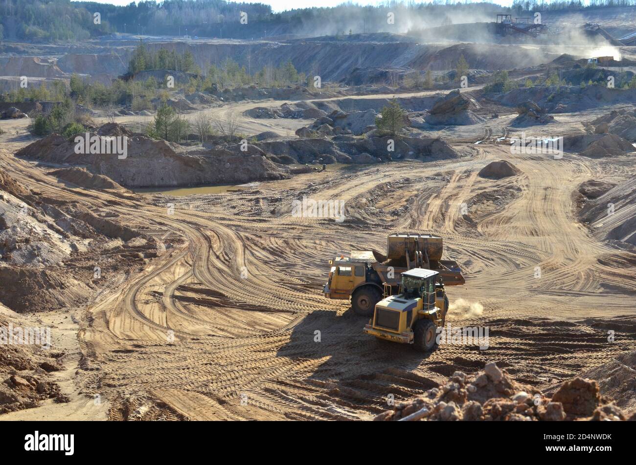 Digger dozer dump truck hi-res stock photography and images - Alamy