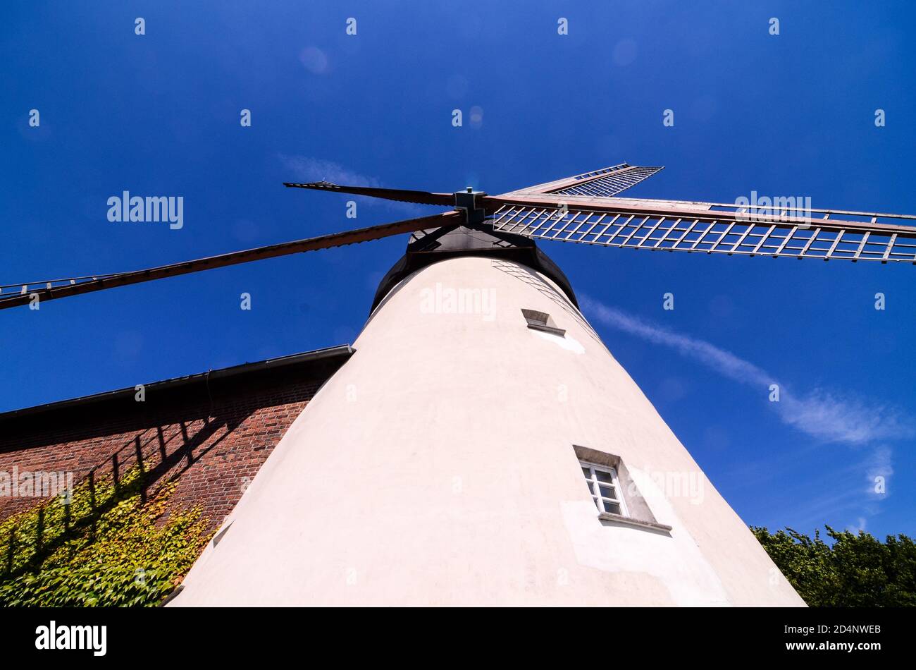Traditional White Windmill Stock Photo - Alamy