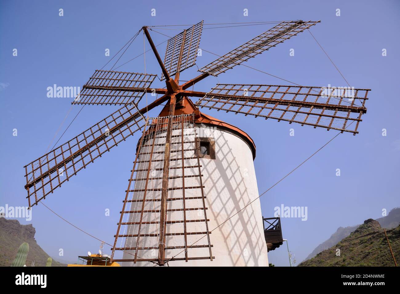 Classic Vintage Windmill Building Stock Photo - Alamy