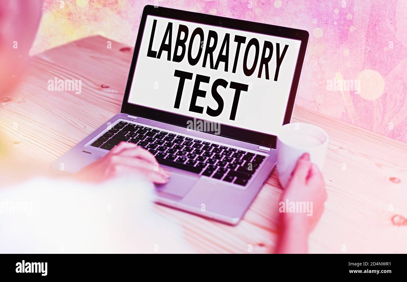 Text sign showing Laboratory Test. Business photo showcasing ...