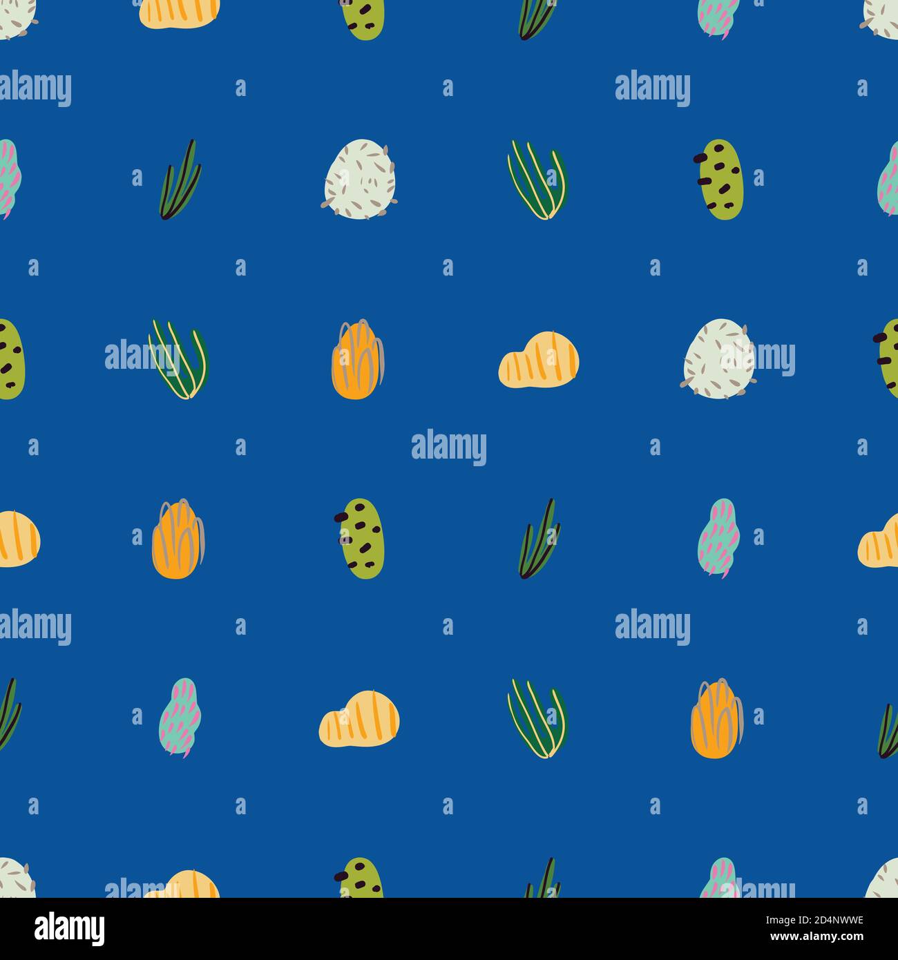Bright underwater seamless pattern with beautiful corals Stock Vector ...
