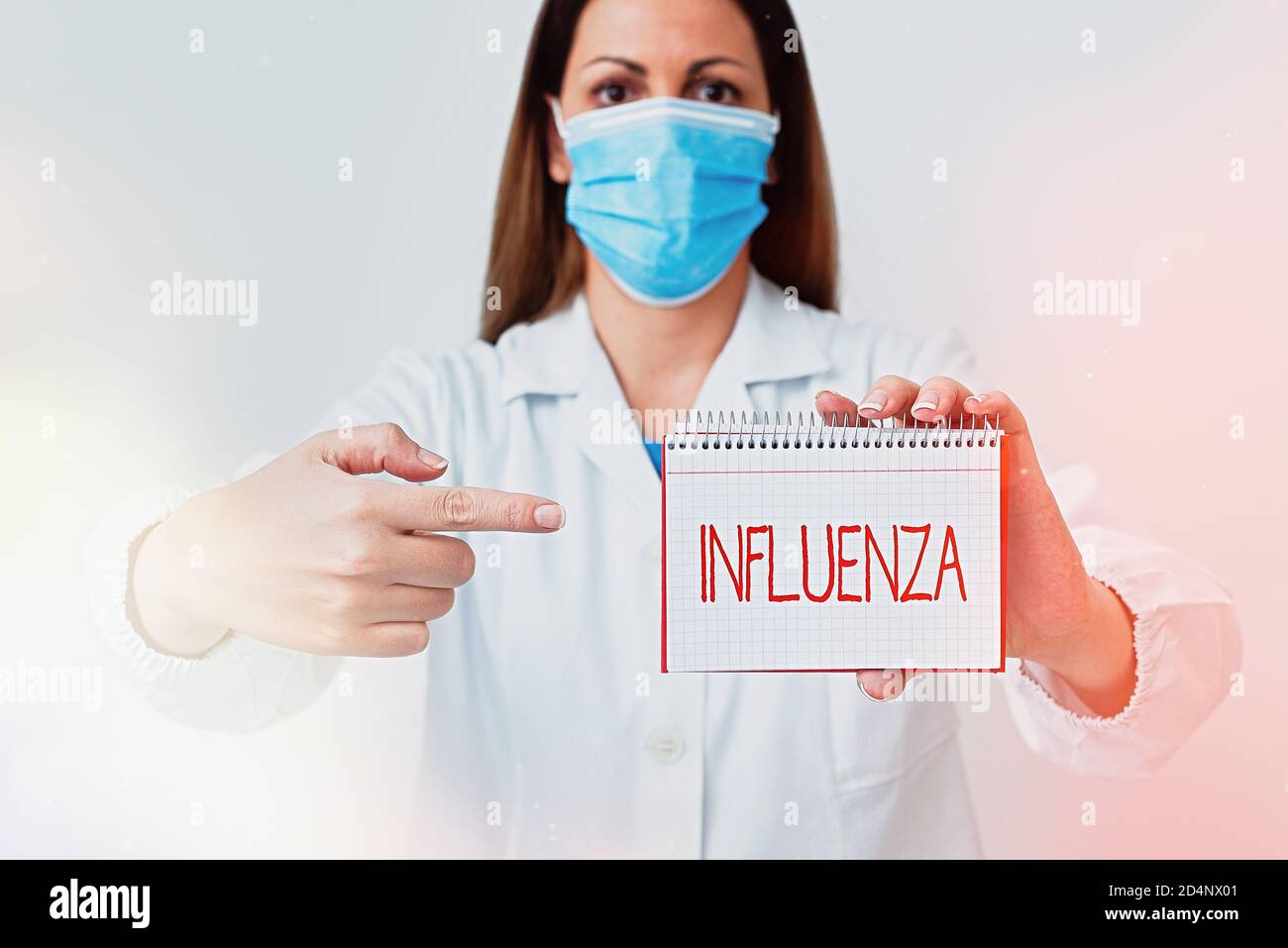 Writing note showing Influenza. Business concept for any of various ...