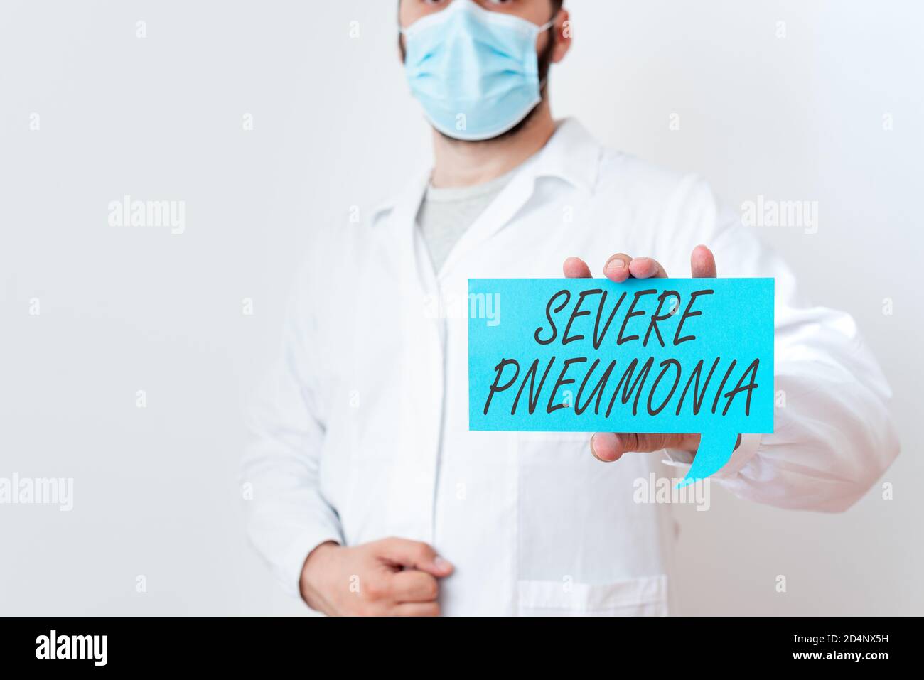 Text sign showing Severe Pneumonia. Business photo text acute disease ...
