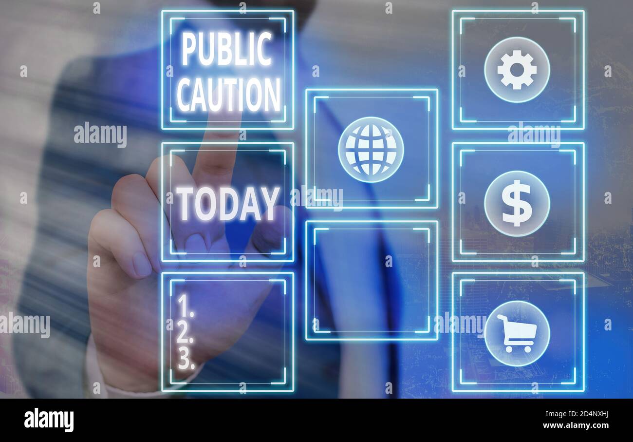 Word writing text Public Caution. Business photo showcasing formal ...