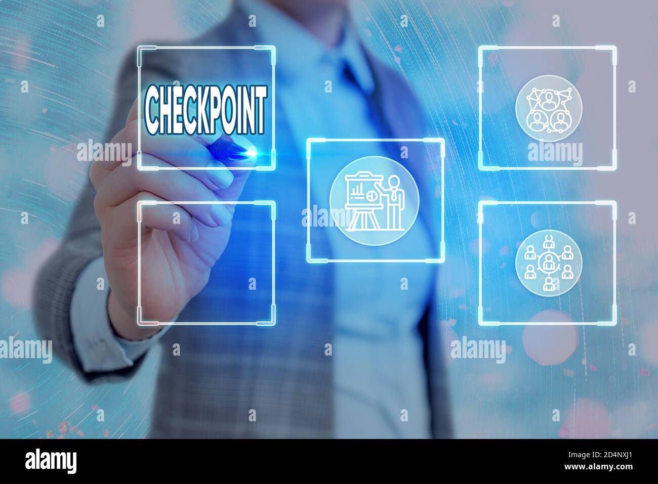 Conceptual hand writing showing Checkpoint. Concept meaning manned ...