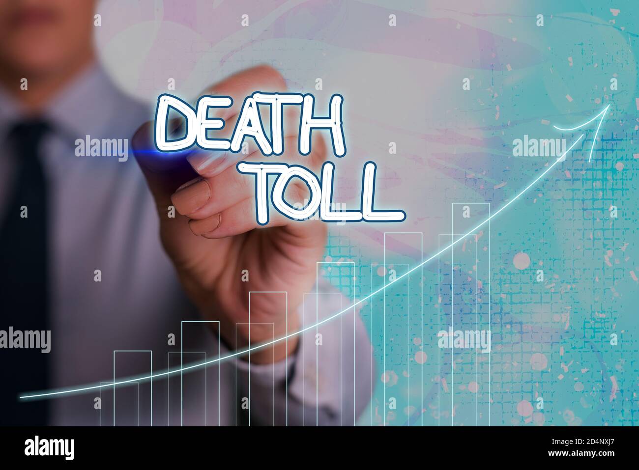 Conceptual hand writing showing Death Toll. Concept meaning the number ...