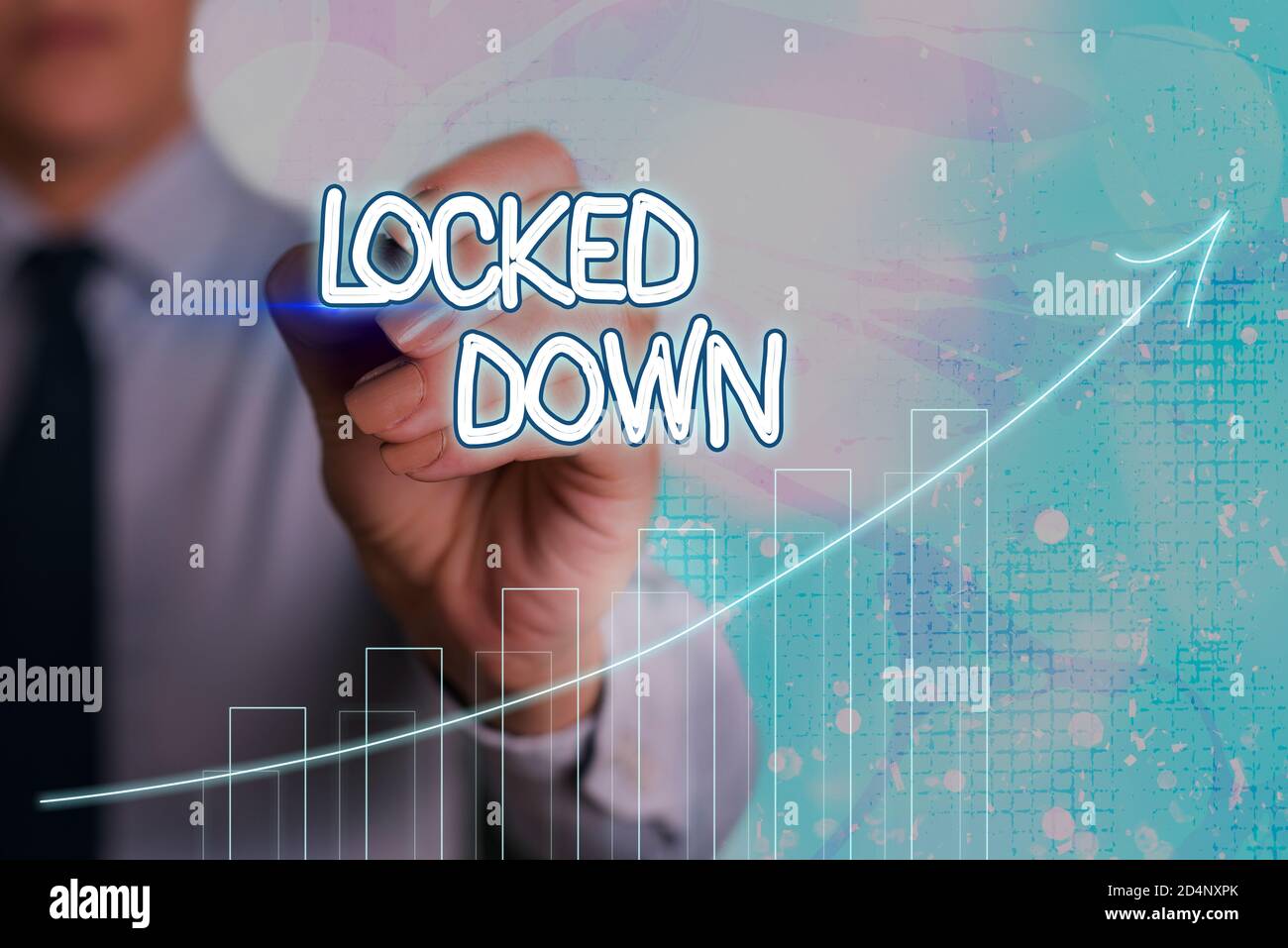 Conceptual hand writing showing Locked Down. Concept meaning emergency ...